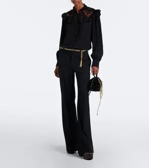 Chloé Icons Mini Studded Velvet Shoulder Bag