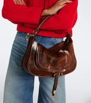 Chloé Marcie Medium Calf Hair Shoulder Bag