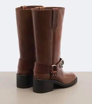 Chloé Dakota Studded Leather Knee-high Boots