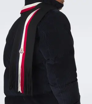 Moncler Virgin Wool Scarf - Black