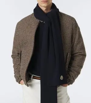 Moncler Logo Virgin Wool Scarf