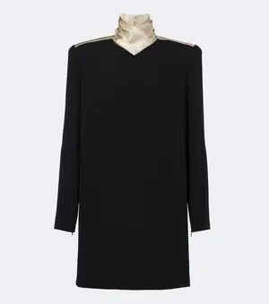 Valentino Garavani Cady Couture Satin-trimmed Minidress