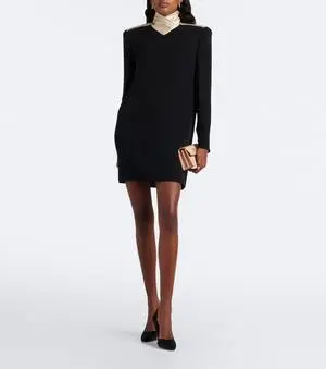 Valentino Garavani Cady Couture Satin-trimmed Minidress