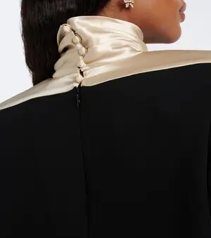 Valentino Garavani Cady Couture Satin-trimmed Minidress