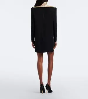 Valentino Garavani Cady Couture Satin-trimmed Minidress