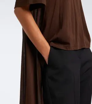 Balenciaga Asymmetric Cotton-blend Jersey T-shirt