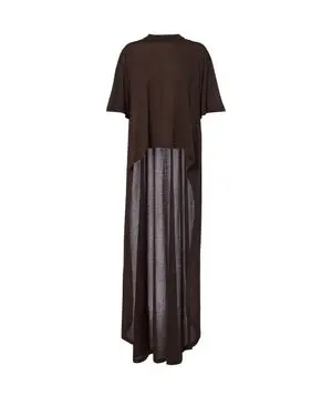 Balenciaga Asymmetric Cotton-blend Jersey T-shirt - Brown