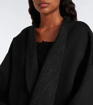 Fendi Belted Wool And Silk Coat