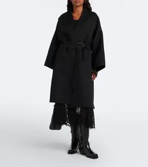 Fendi Belted Wool And Silk Coat