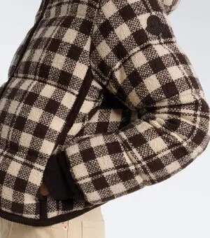 Moncler Gingham Wool-blend Down Jacket