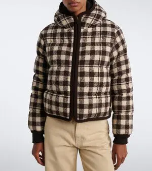 Moncler Gingham Wool-blend Down Jacket