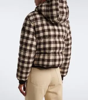 Moncler Gingham Wool-blend Down Jacket