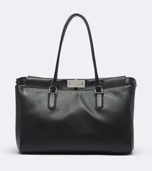 Fendi Peekaboo® Small Leather Tote Bag - Black