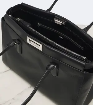 Fendi Peekaboo® Small Leather Tote Bag - Black