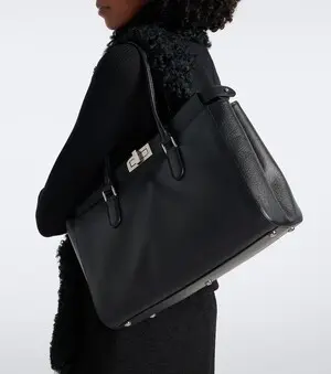 Fendi Peekaboo® Small Leather Tote Bag - Black