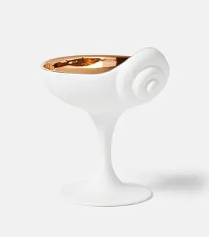 L'Objet X Jessica Mccormack Shell Porcelain And 24kt Bowl - Gold