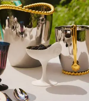 L'Objet X Jessica Mccormack Shell Porcelain And 24kt Bowl