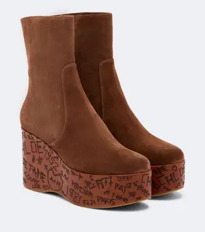 Chloé Maxime Suede Mid-calf Boots