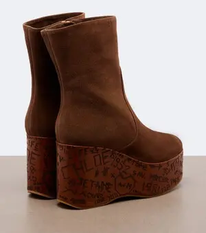Chloé Maxime Suede Mid-calf Boots