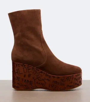 Chloé Maxime Suede Mid-calf Boots