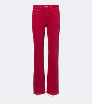 Isabel Marant Étoile Daya Distressed Slim Jeans - Red