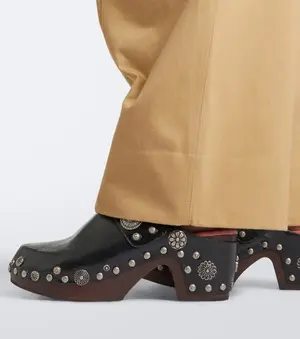 Chloé Talis Studded Leather Clogs