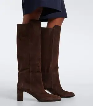 JIMMY CHOO Caly Suede Knee-high Boots