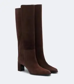 JIMMY CHOO Caly Suede Knee-high Boots - Brown