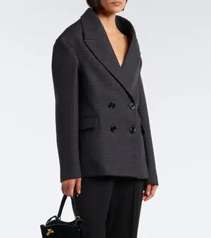 Balenciaga Houndstooth Double-breasted Wool Jacket