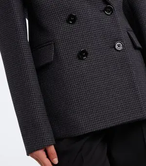 Balenciaga Houndstooth Double-breasted Wool Jacket