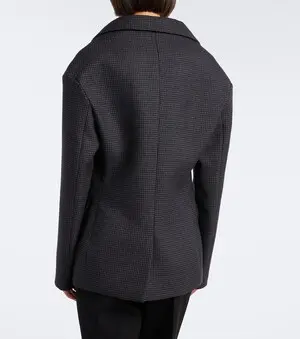 Balenciaga Houndstooth Double-breasted Wool Jacket