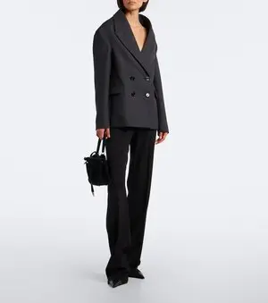 Balenciaga Houndstooth Double-breasted Wool Jacket