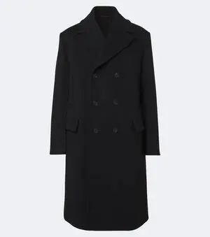 Fendi Double-breasted Wool Coat - Black