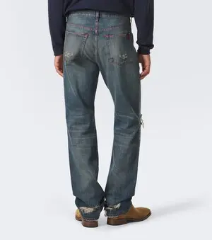 Acne Studios Re-edition Distressed Straight Jeans