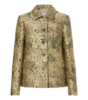 Dries Van Noten Floral Jacquard Jacket - Gold