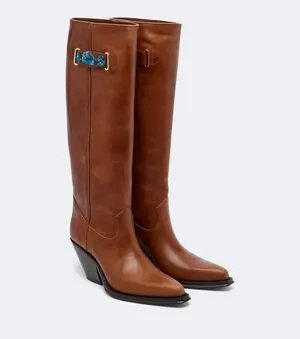 Chloé Azelan Leather Knee-high Boots - Brown