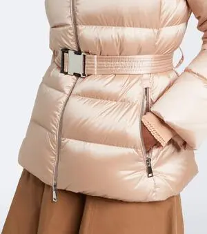 Moncler Cupidones Shearling-trimmed Down Jacket - Beige