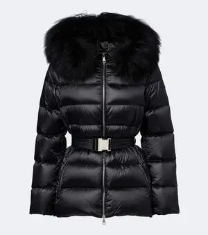 Moncler Cupidones Shearling-trimmed Down Jacket - Black