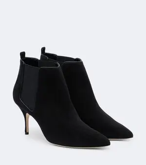 Manolo Blahnik Dildi Suede Ankle Boots