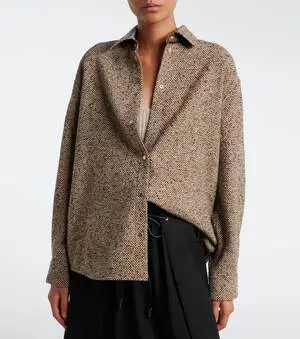 Moncler Wool-blend Tweed Overshirt