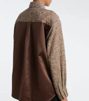 Moncler Wool-blend Tweed Overshirt