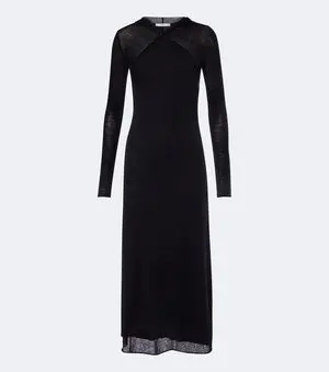 Fendi Hooded Wool Midi Dress