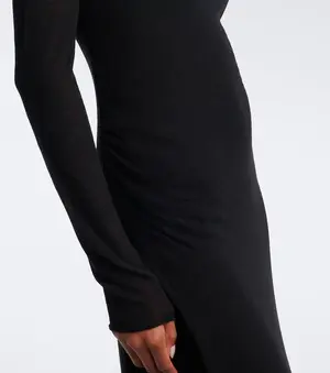 Fendi Hooded Wool Midi Dress