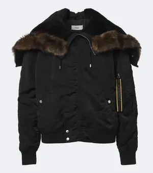 Fendi Shearling-trimmed Technical Blouson Jacket