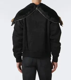 Fendi Shearling-trimmed Technical Blouson Jacket