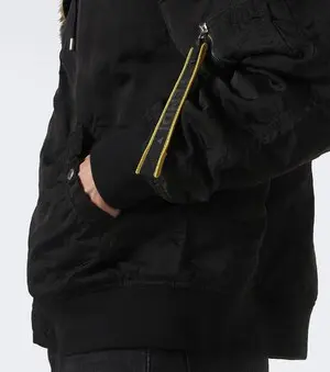 Fendi Shearling-trimmed Technical Blouson Jacket