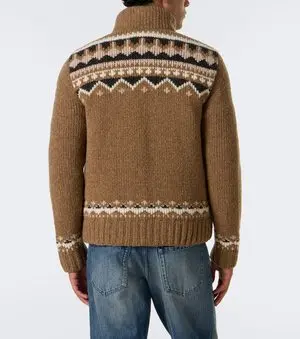 Moncler Jacquard Wool-blend Down Jacket