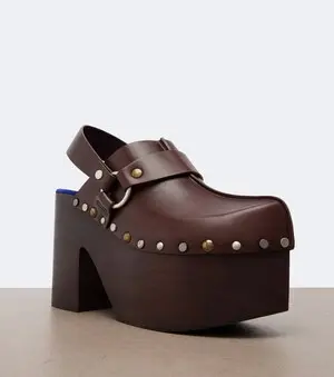 Chloé Talis Leather Platform Clogs
