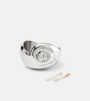 L'Objet X Jessica Mccormack Stainless Steel Caviar Dish And Spoon Set - Silver