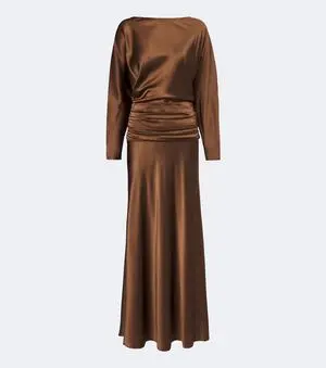 Staud Freda Silk-blend Satin Cocktail Dress